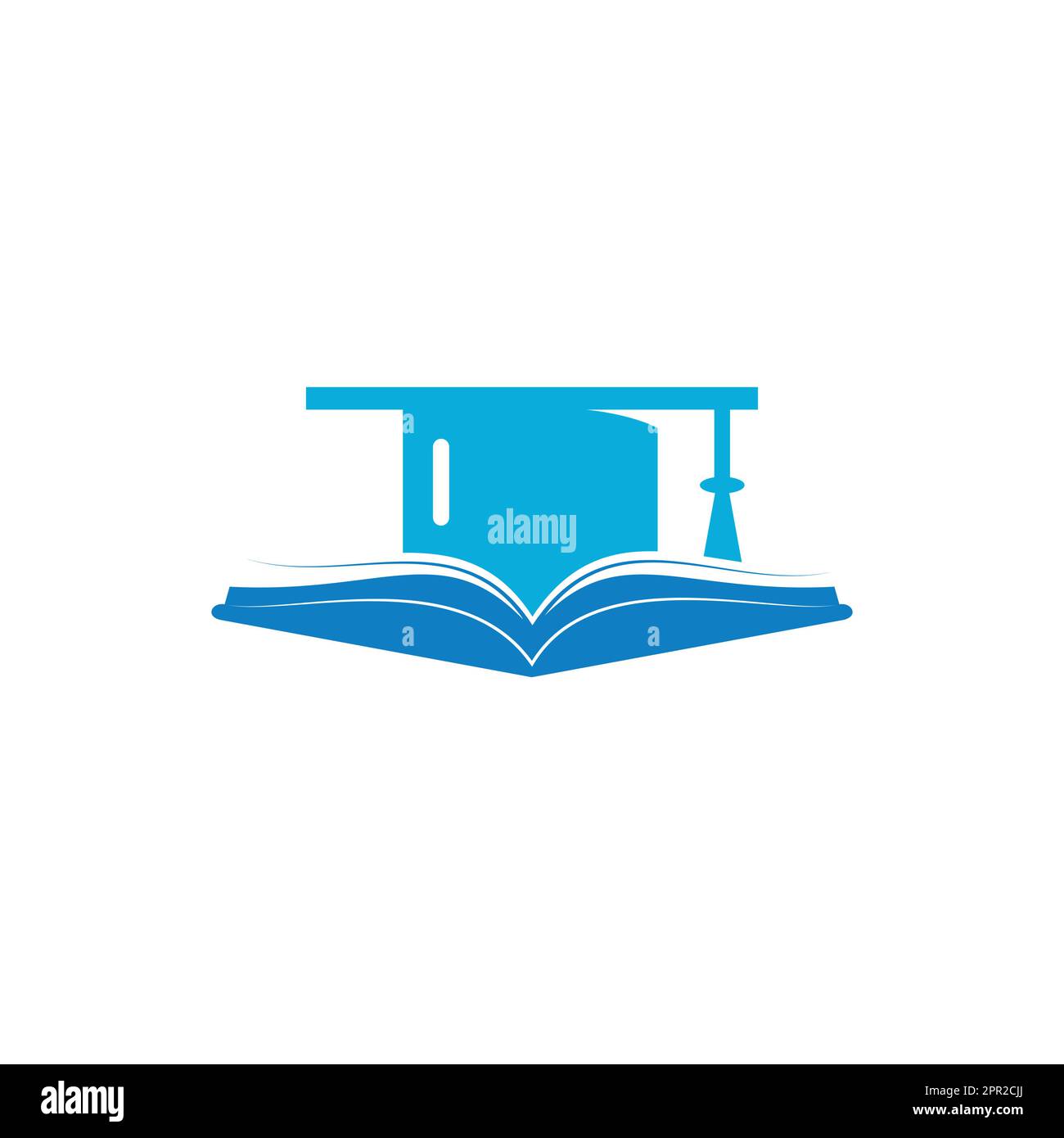 Graduation hat and book vector logo template. Education logo concept ...