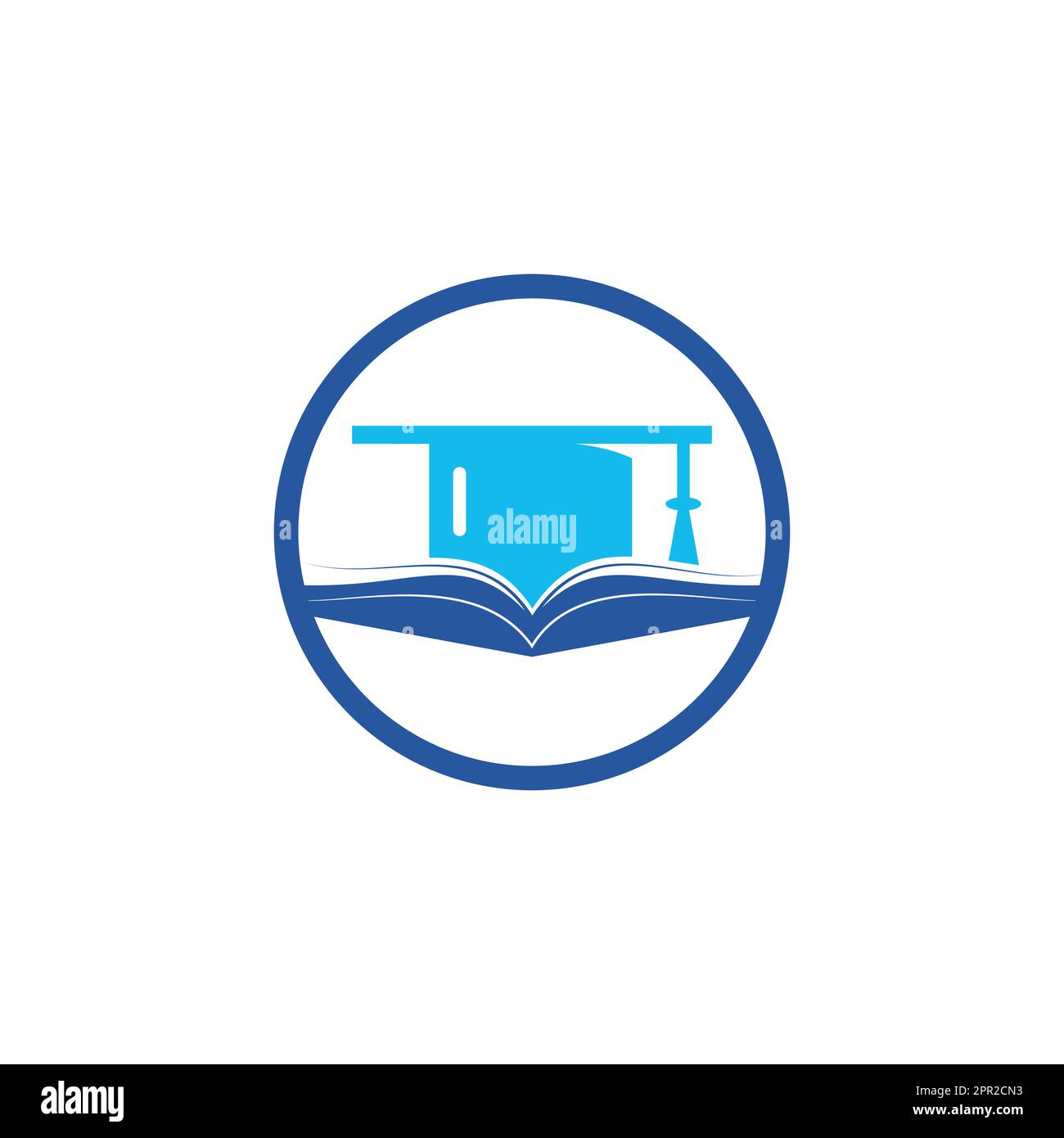 Graduation hat and book vector logo template. Education logo concept ...