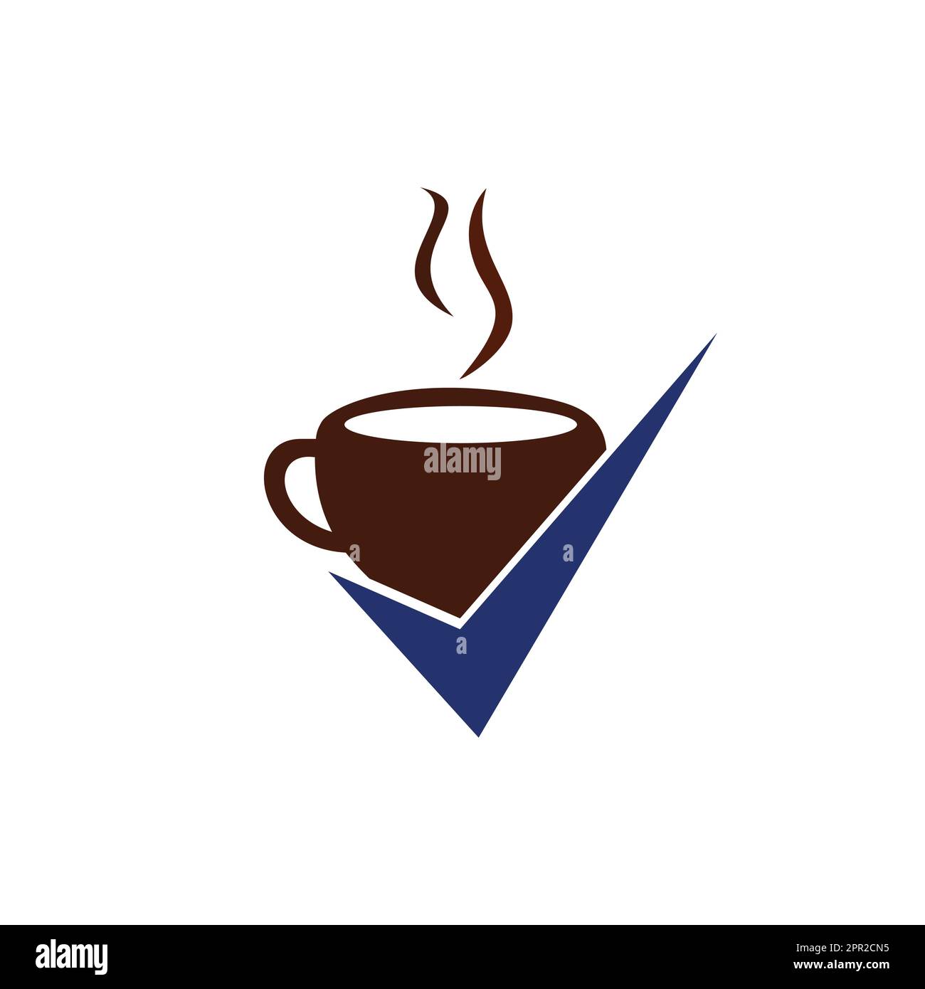 Coffee Check vector logo design. Coffee cup with a check mark Stock ...