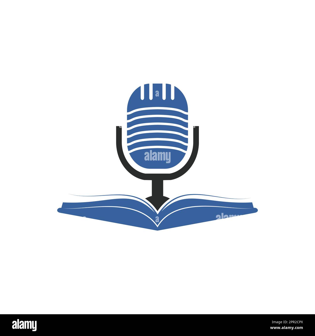 Podcast book vector logo design. Education podcast logo concept Stock ...