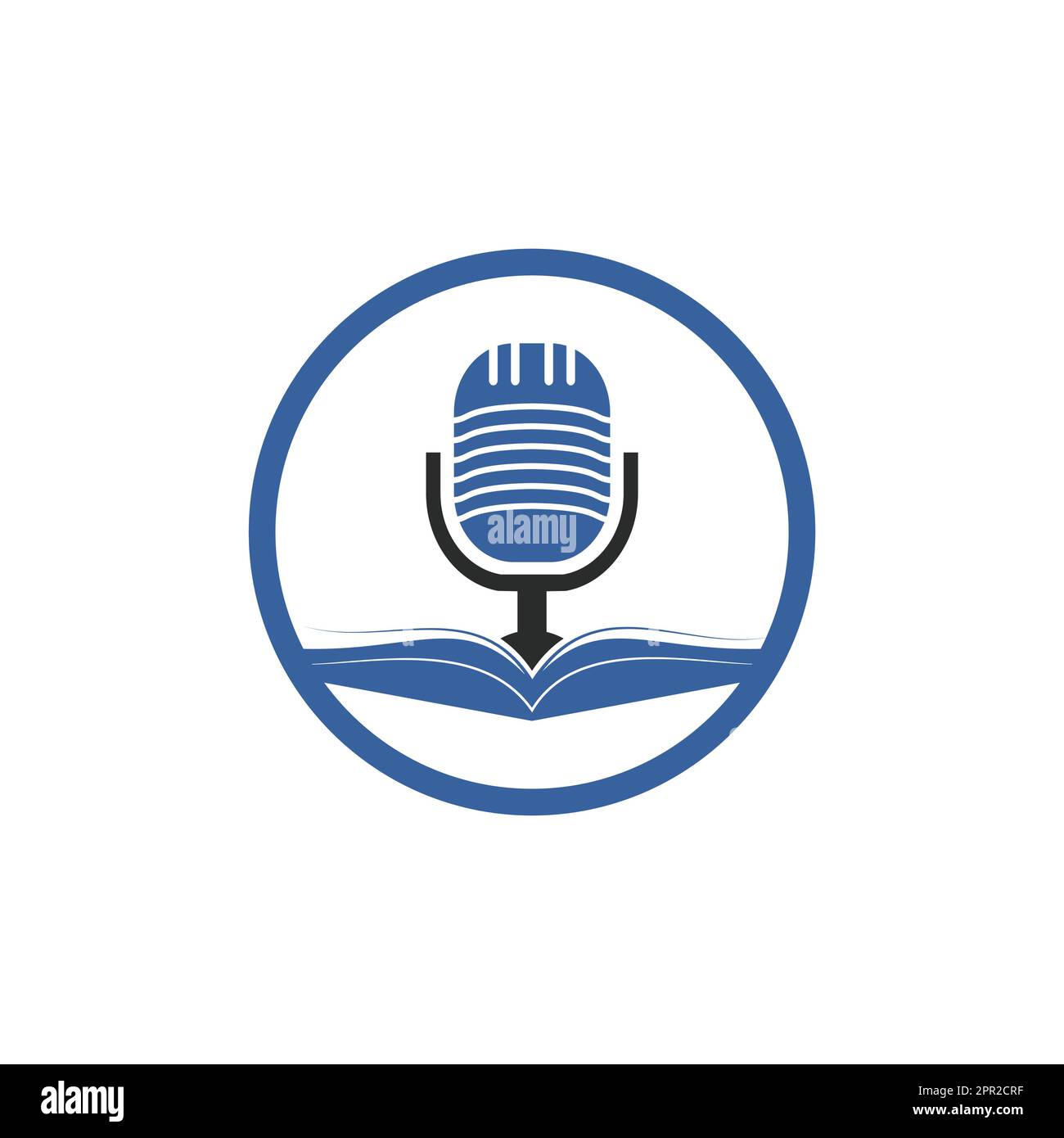 Podcast book vector logo design. Education podcast logo concept Stock ...