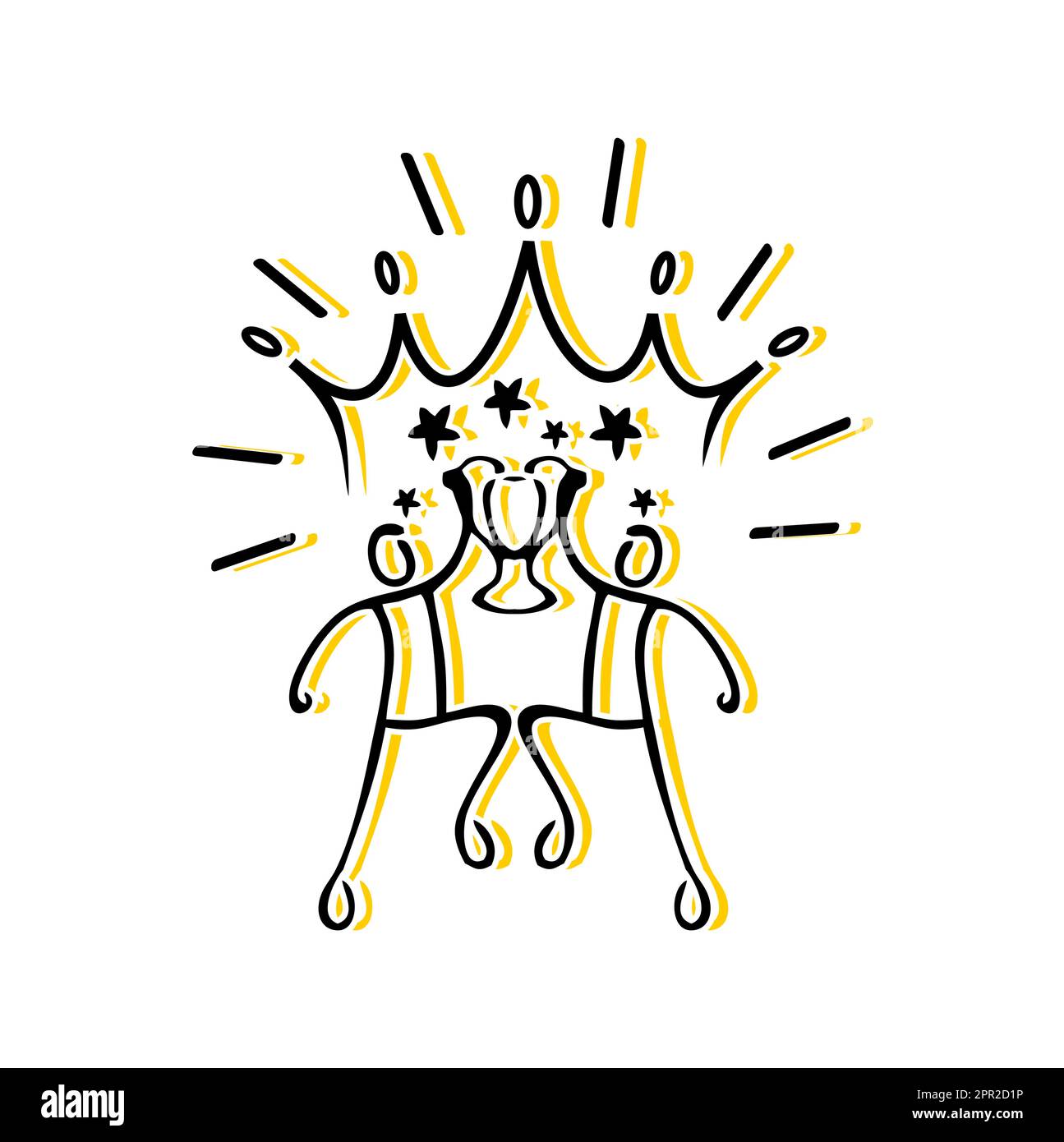 Stickman Figure and Crown Logo Sign Stock Vector Image & Art - Alamy