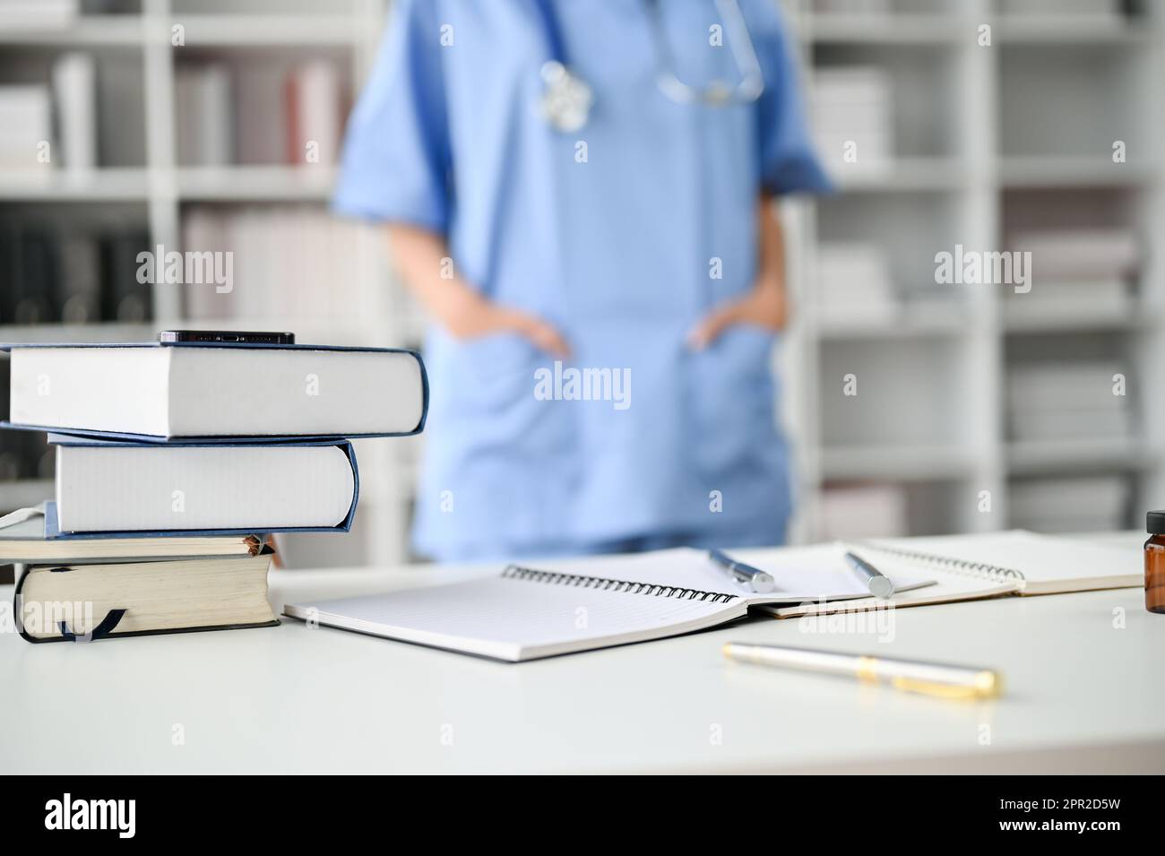 Table medical student stethoscope hi-res stock photography and images ...