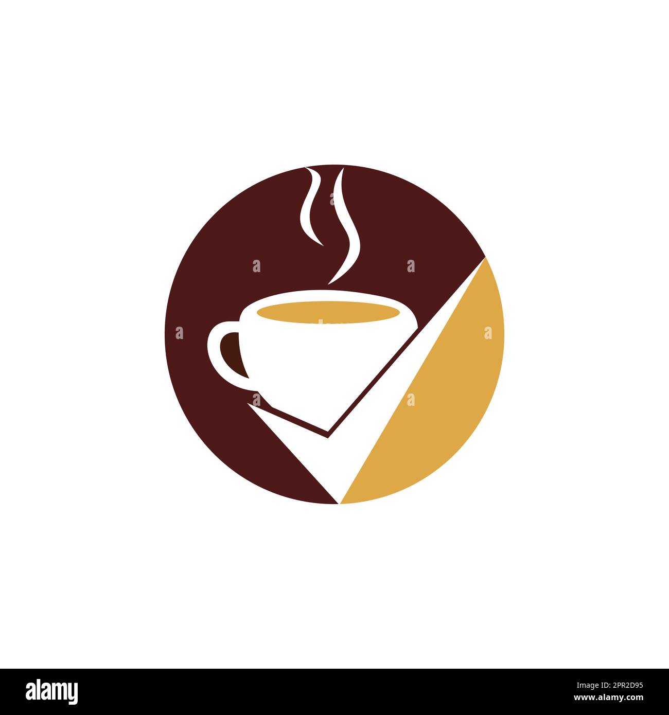 Coffee Check vector logo design. Coffee cup with a check mark Stock ...