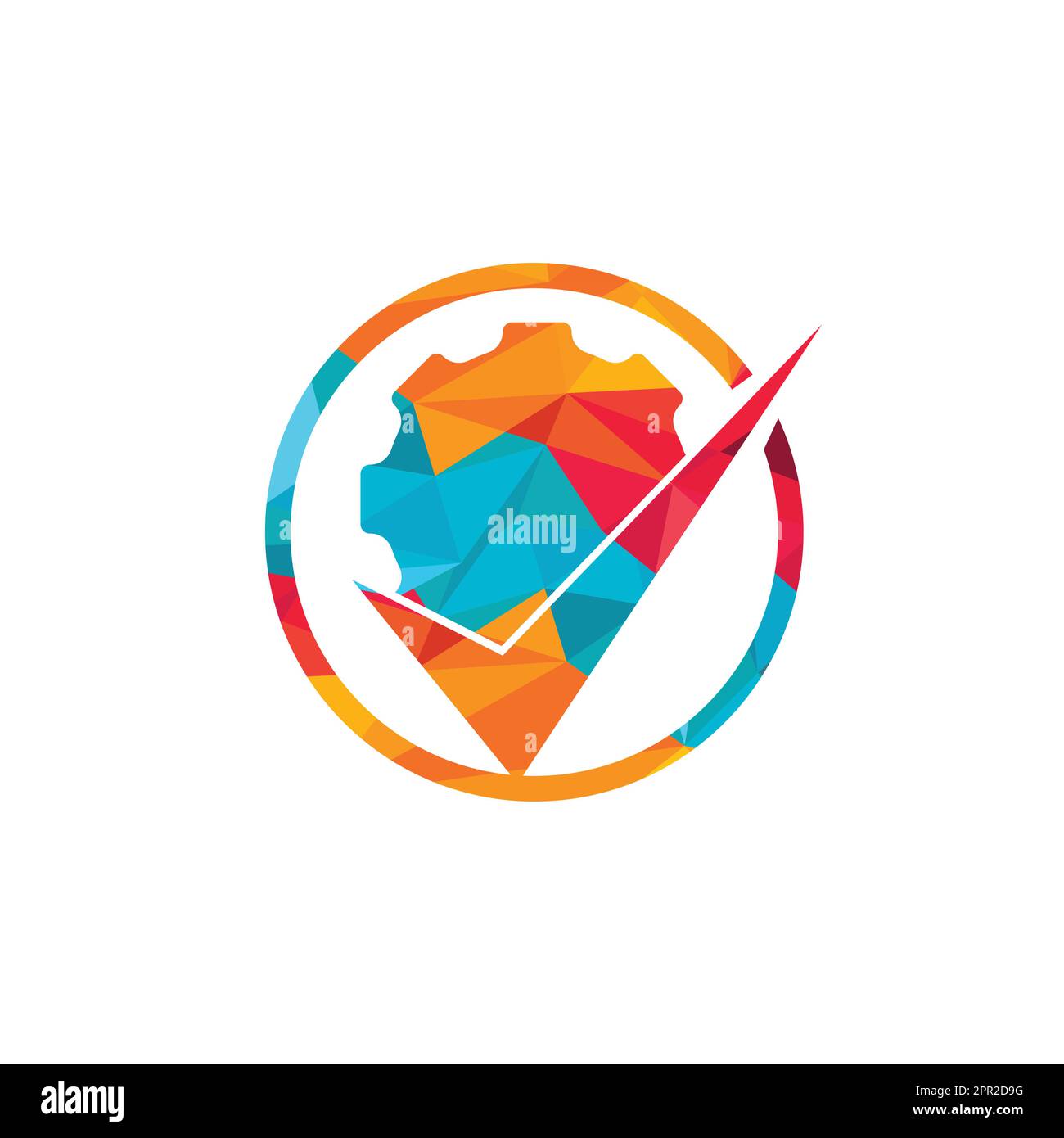 Check gear vector logo design. Checking logo concept design Stock ...