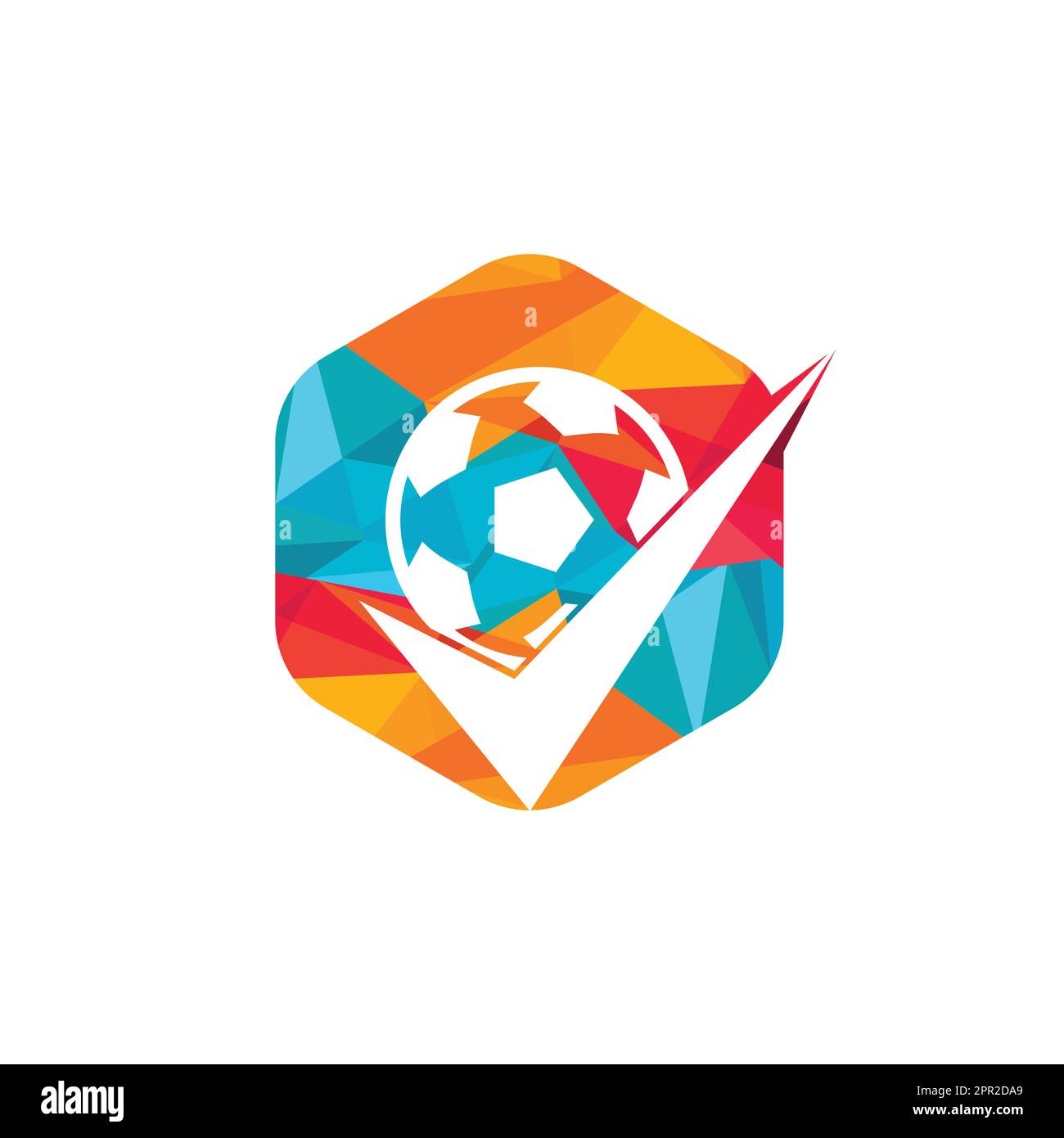 Check soccer vector logo design. Soccer ball and tick icon logo Stock ...