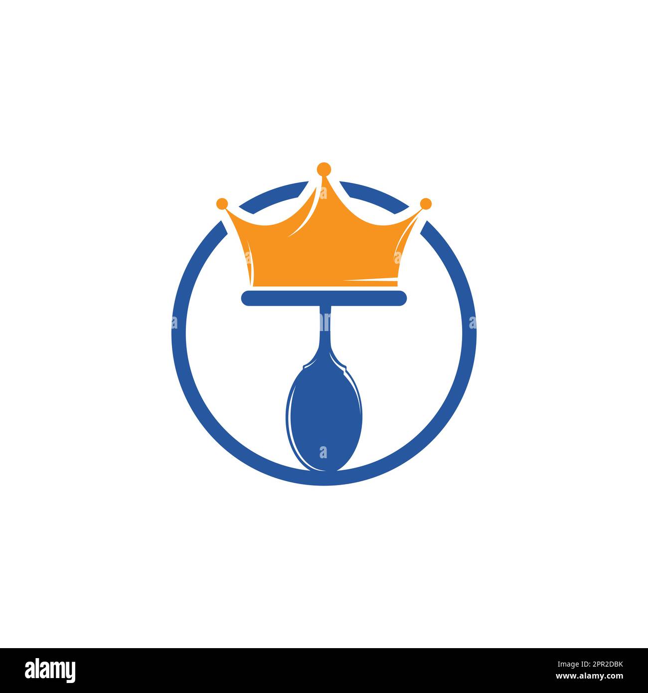 King Food vector logo design. Spoon with crown for Restaurant logo ...