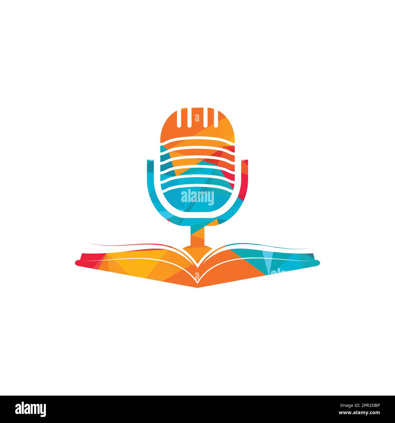 Podcast book vector logo design. Education podcast logo concept Stock ...