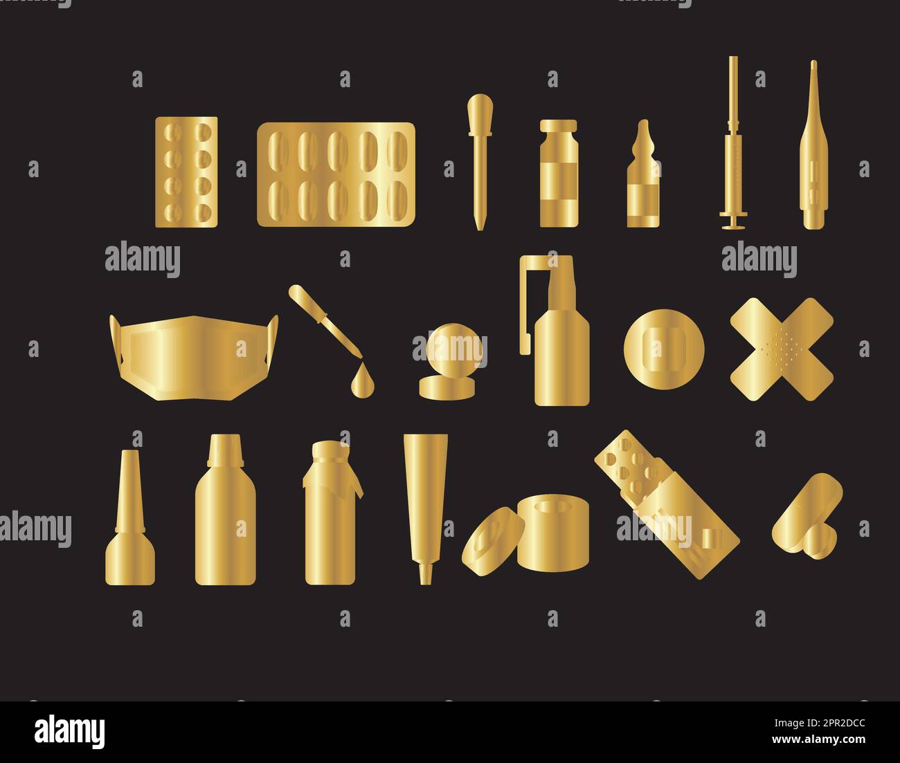 Hospital icon yellow gold Stock Vector Images - Alamy