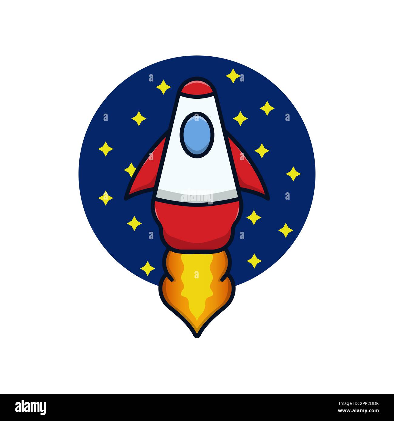 Vector illustration of rocket launch Stock Vector Image & Art - Alamy