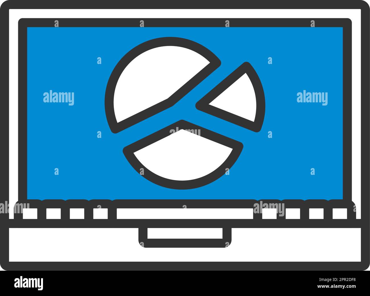 Laptop With Analytics Diagram Icon Stock Vector Image & Art - Alamy