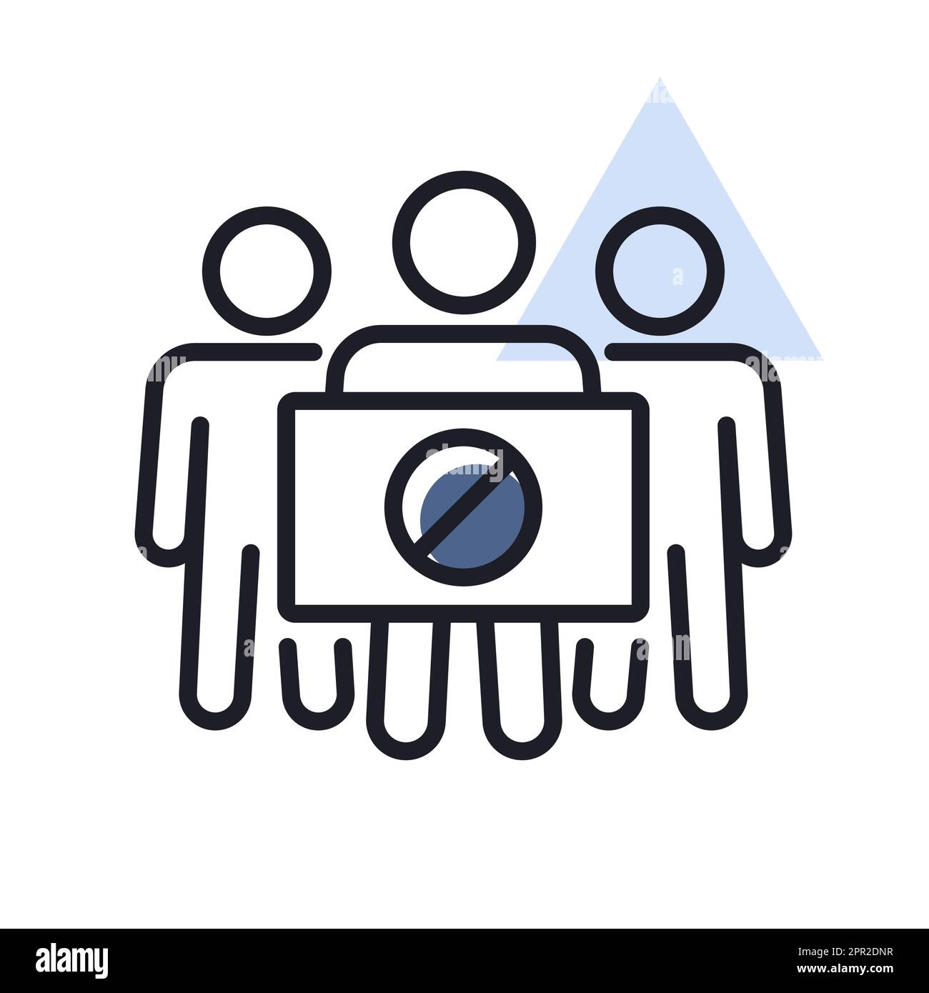 Forbidden sign group people Cut Out Stock Images & Pictures - Alamy