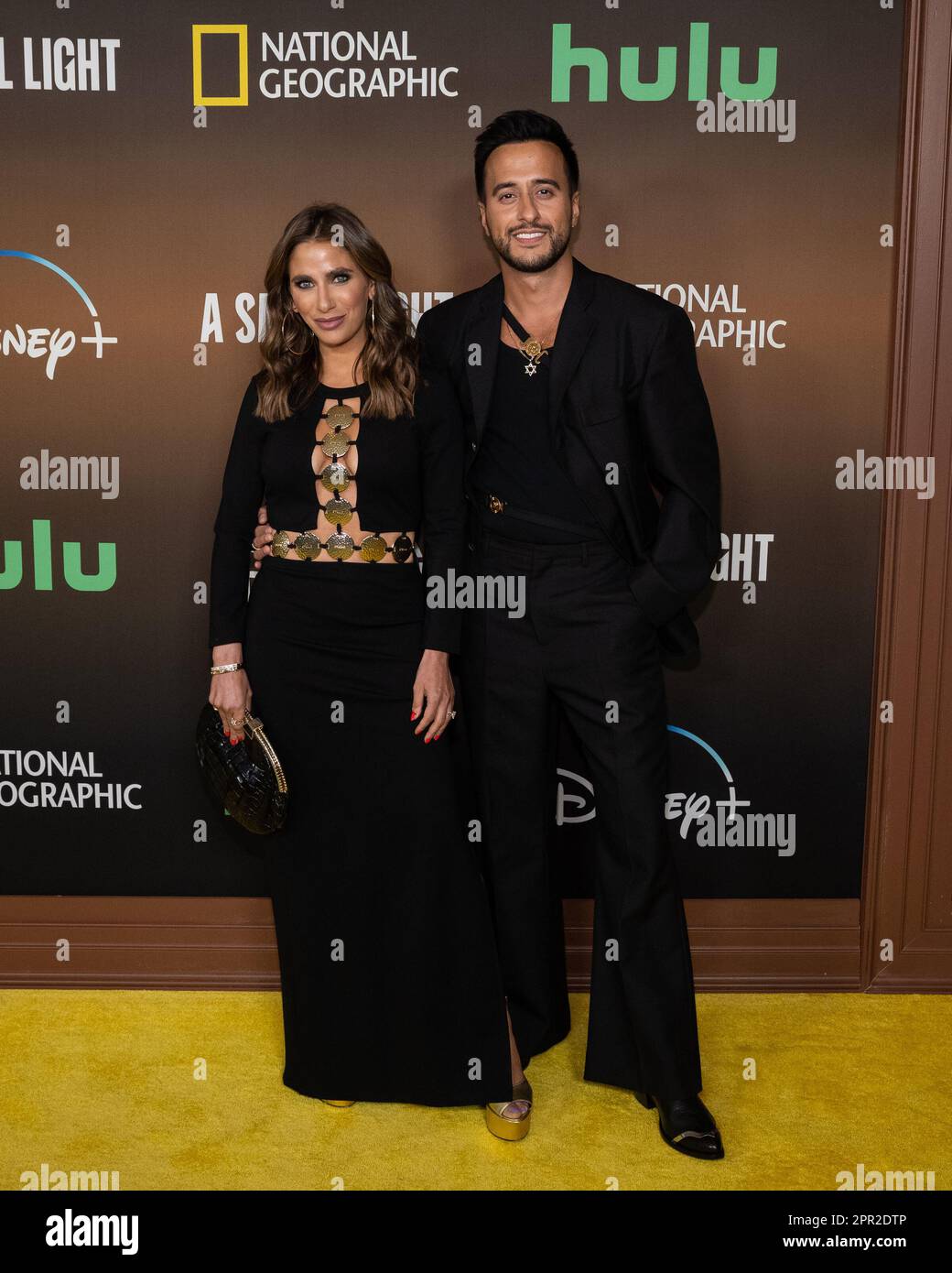 New York, USA. 25th Apr, 2023. Lizzy Savetsky and Moti Ankari arrive on ...