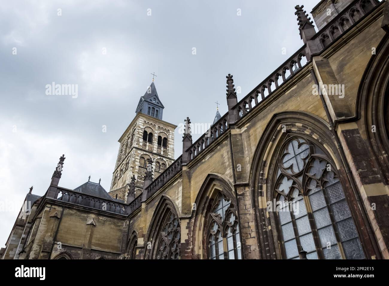View of the Basilica of Saint Servatius, a Roman Catholic church ...