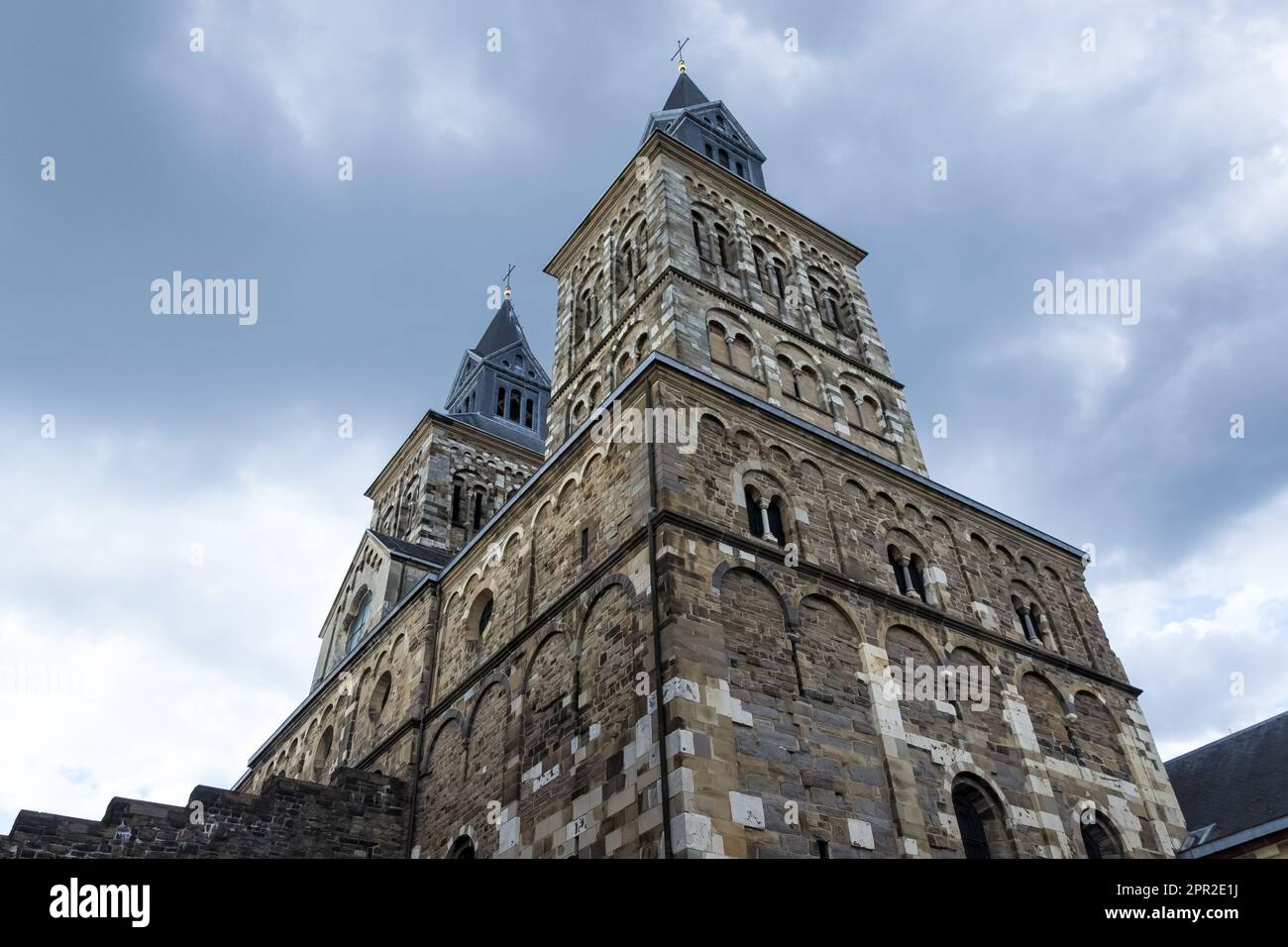View of the Basilica of Saint Servatius, a Roman Catholic church ...