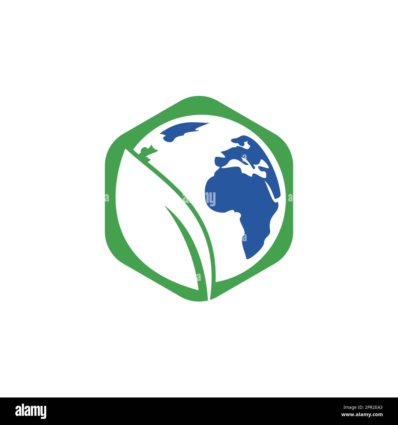 Globe leaf vector logo design. Global and natural, organic logotype ...