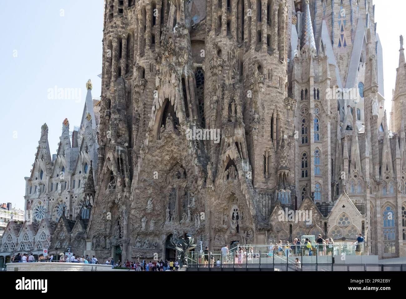 Architectural detail of Sagrada Família, the world's largest unfinished ...