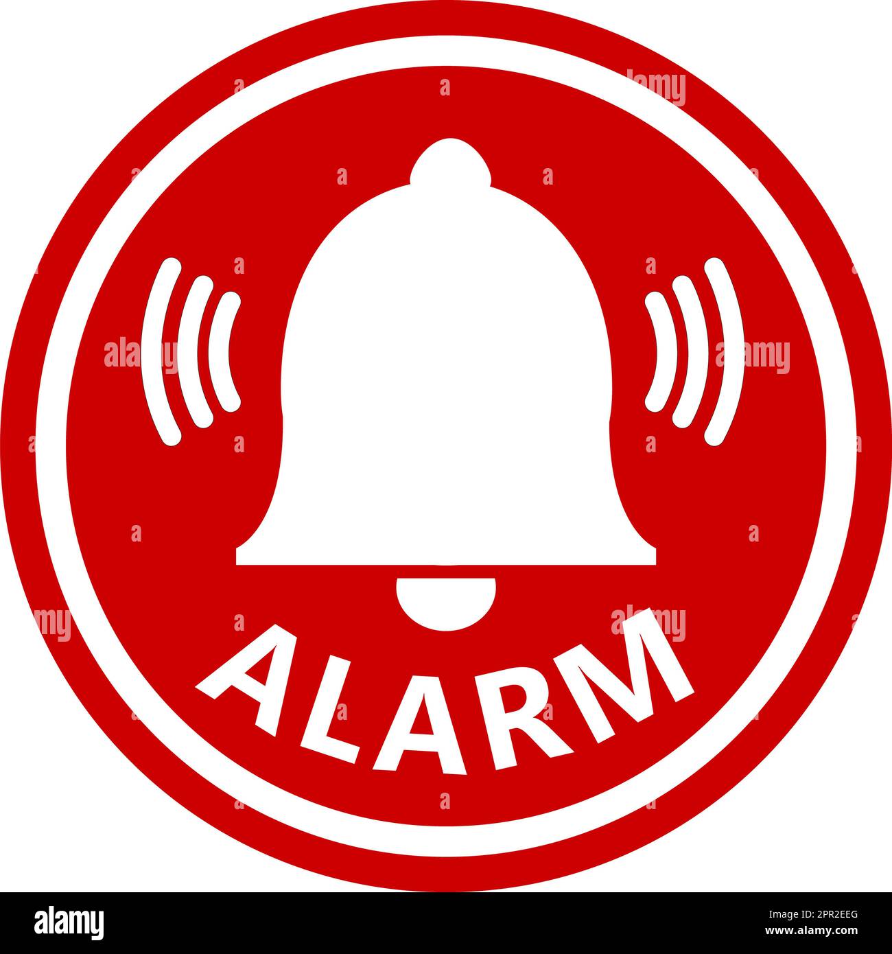 Alarm icon on white background. Alarm sign. flat style Stock Photo - Alamy