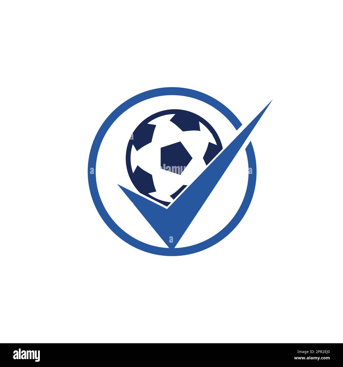 Check soccer vector logo design. Soccer ball and tick icon logo Stock ...