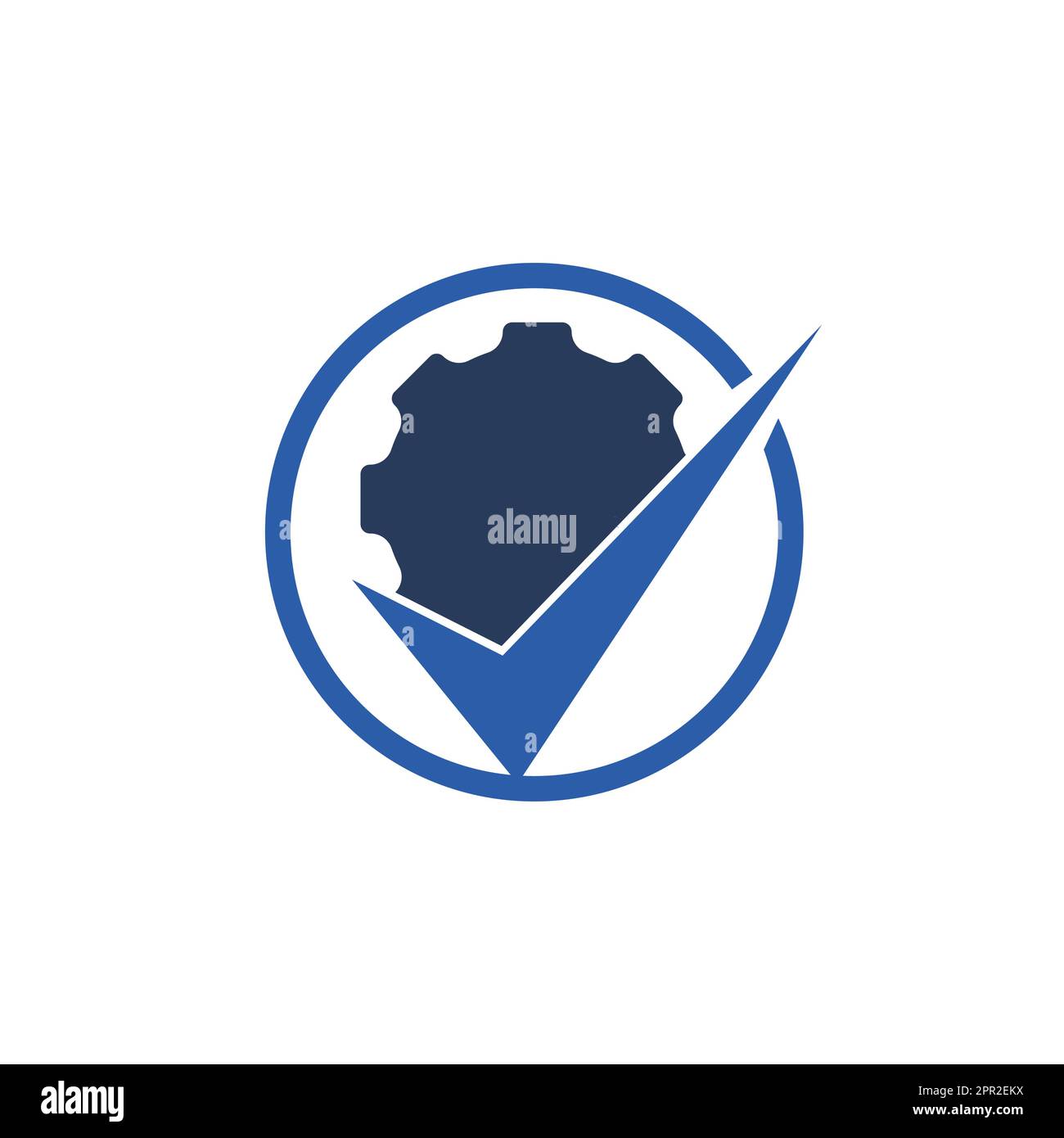 Check gear vector logo design. Checking logo concept design Stock ...