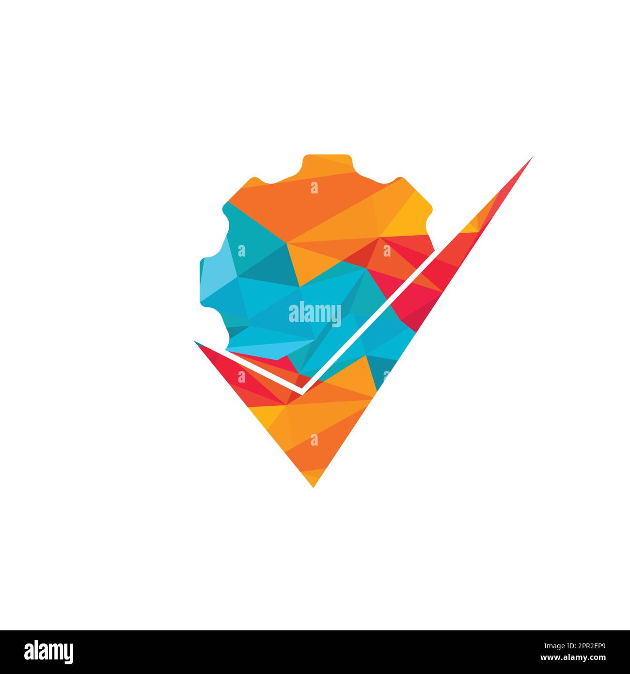 Check gear vector logo design. Checking logo concept design Stock ...