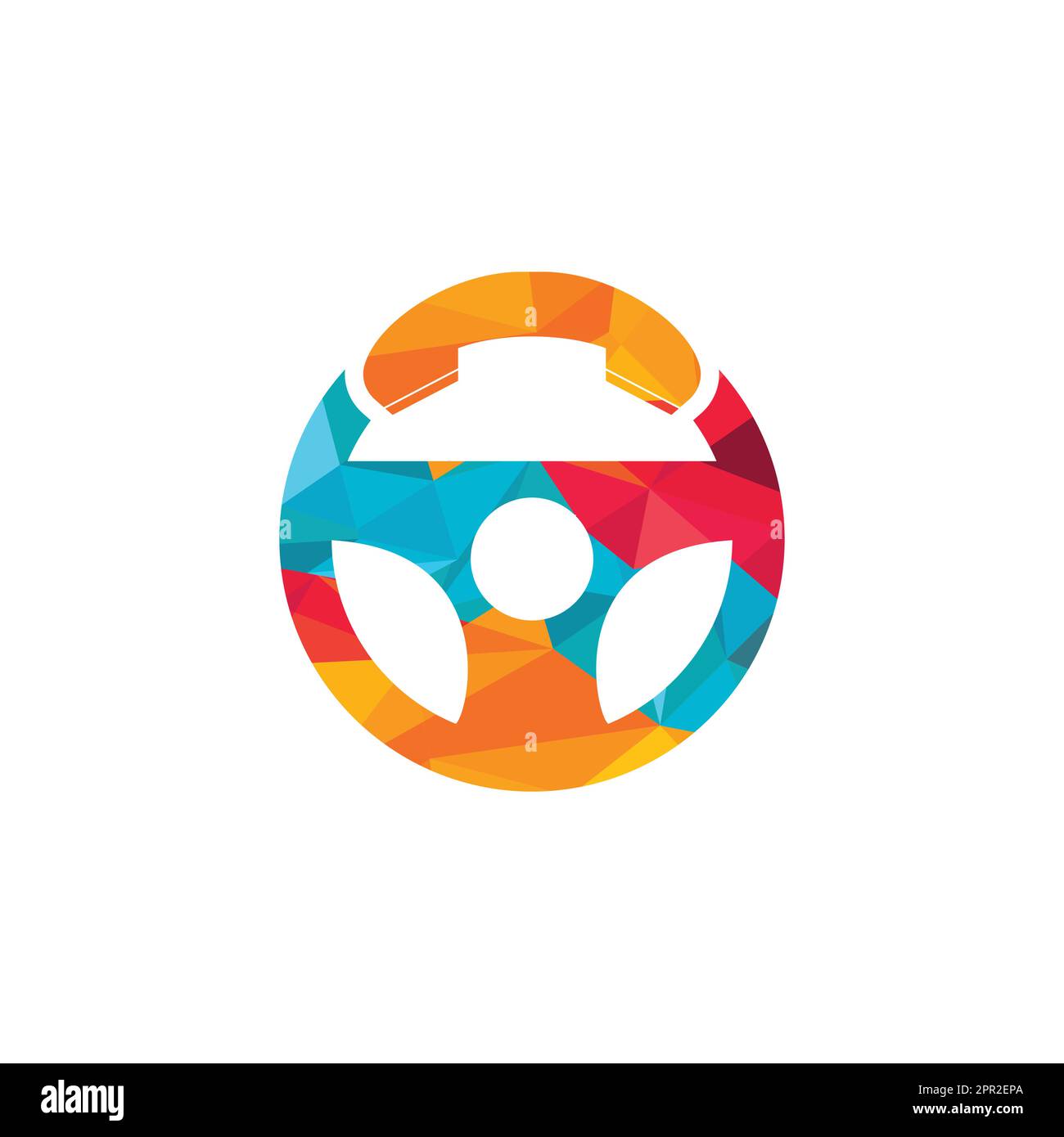 Drive call vector logo design. Steering wheel and phone symbol or icon ...