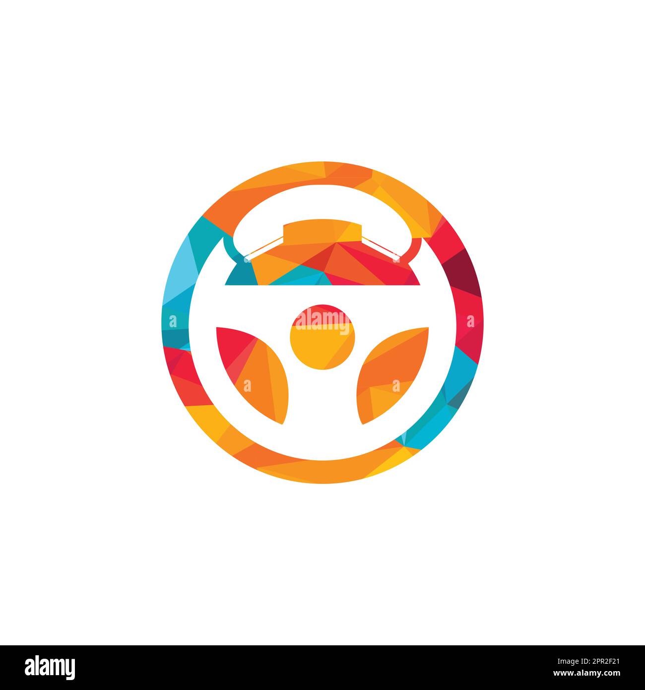 Drive call vector logo design. Steering wheel and phone symbol or icon ...
