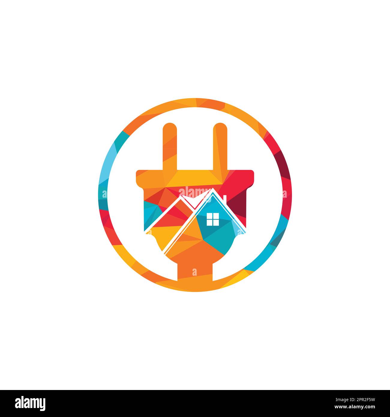 Home power cord logo vector design. House and electric plug vector icon ...