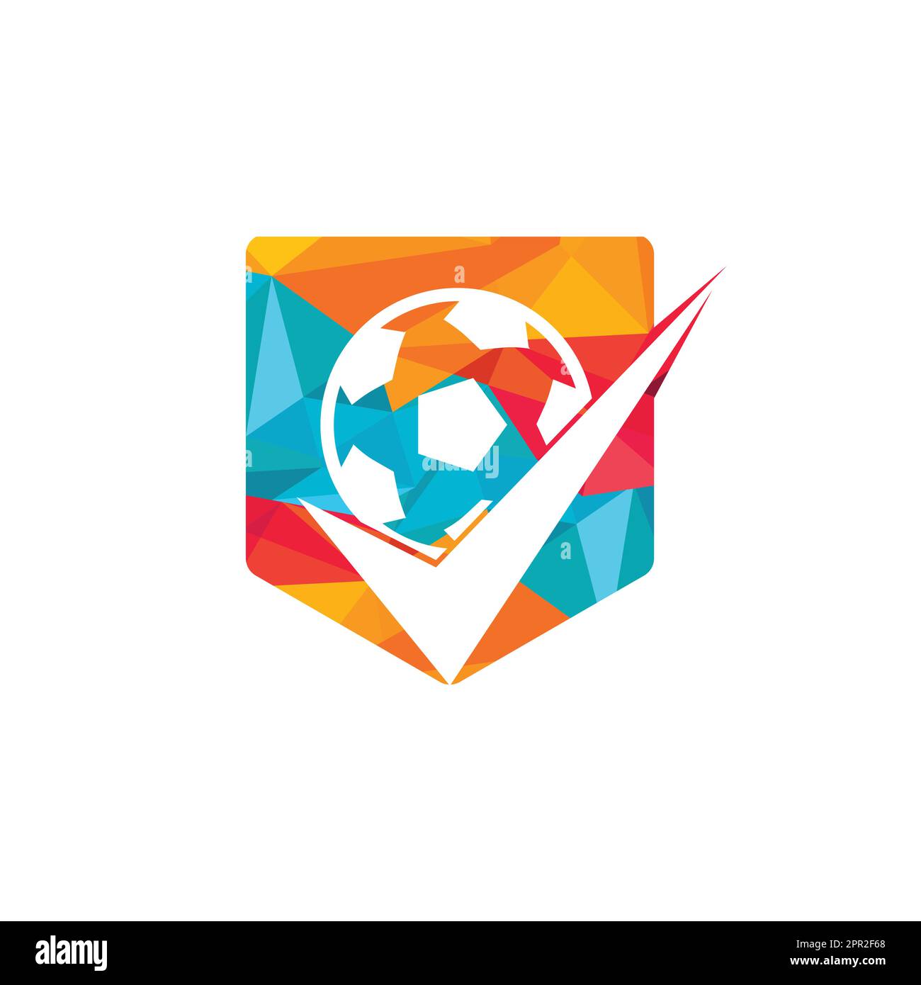 Check soccer vector logo design. Soccer ball and tick icon logo Stock ...