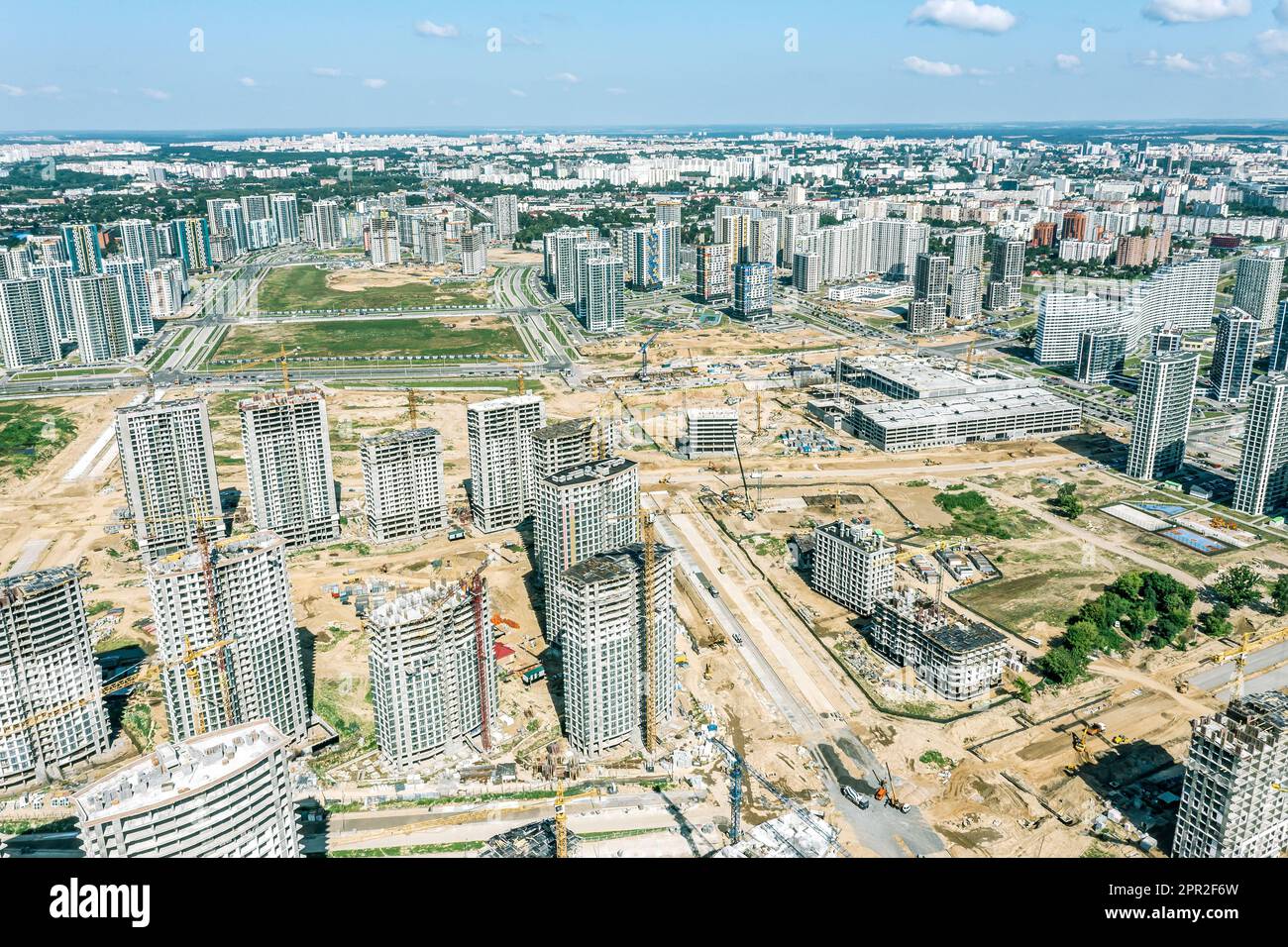 construction of apartment buildings and urban infrastructure ...