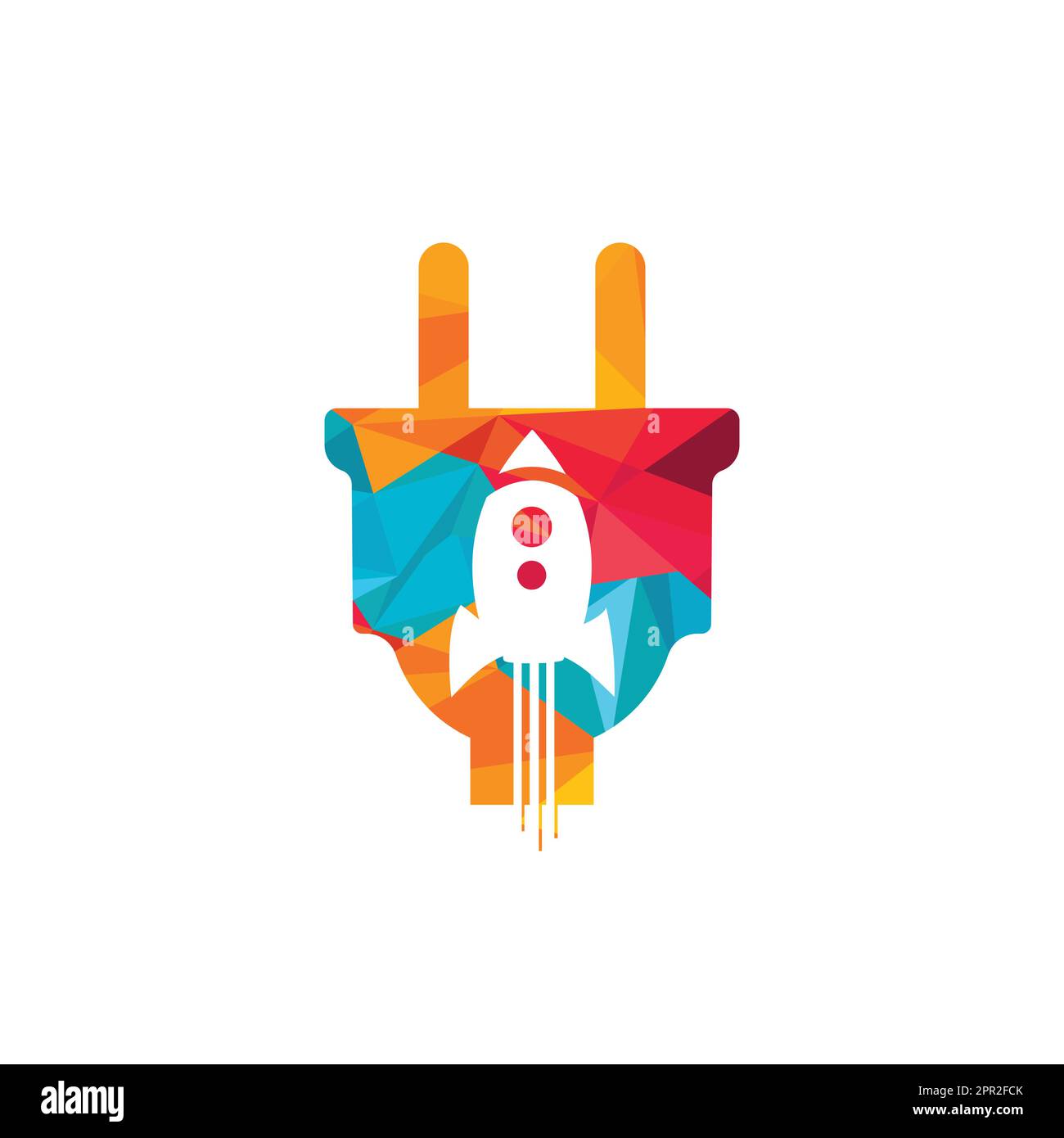 Electric plug and rocket vector logo design. Fast charging logo design ...