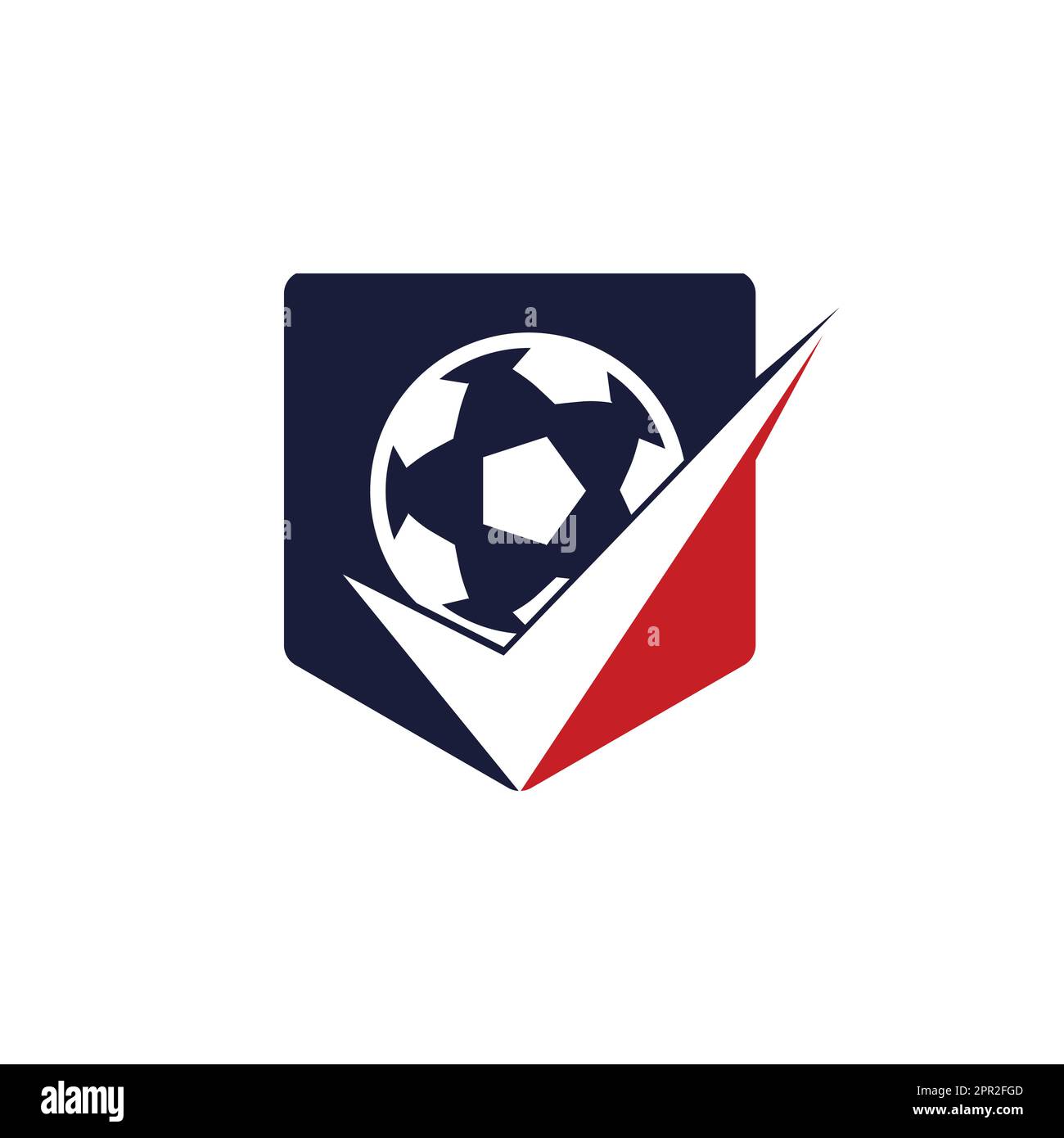 Check soccer vector logo design. Soccer ball and tick icon logo Stock ...