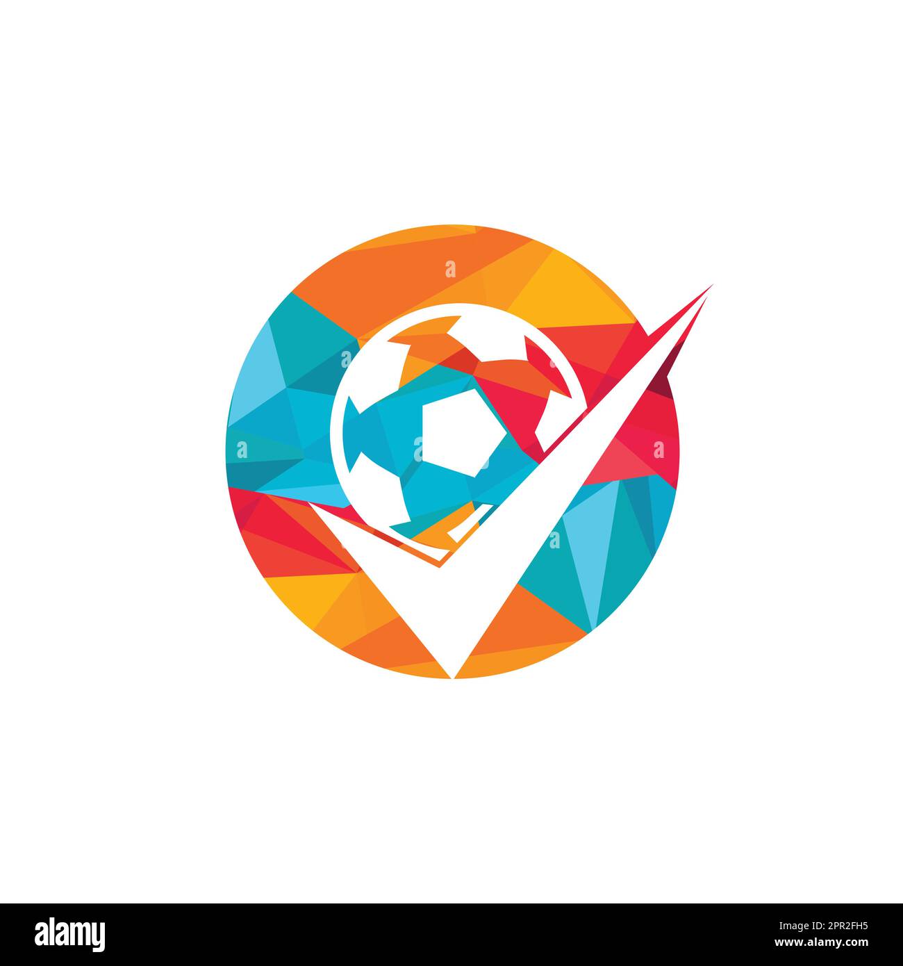 Check soccer vector logo design. Soccer ball and tick icon logo Stock ...