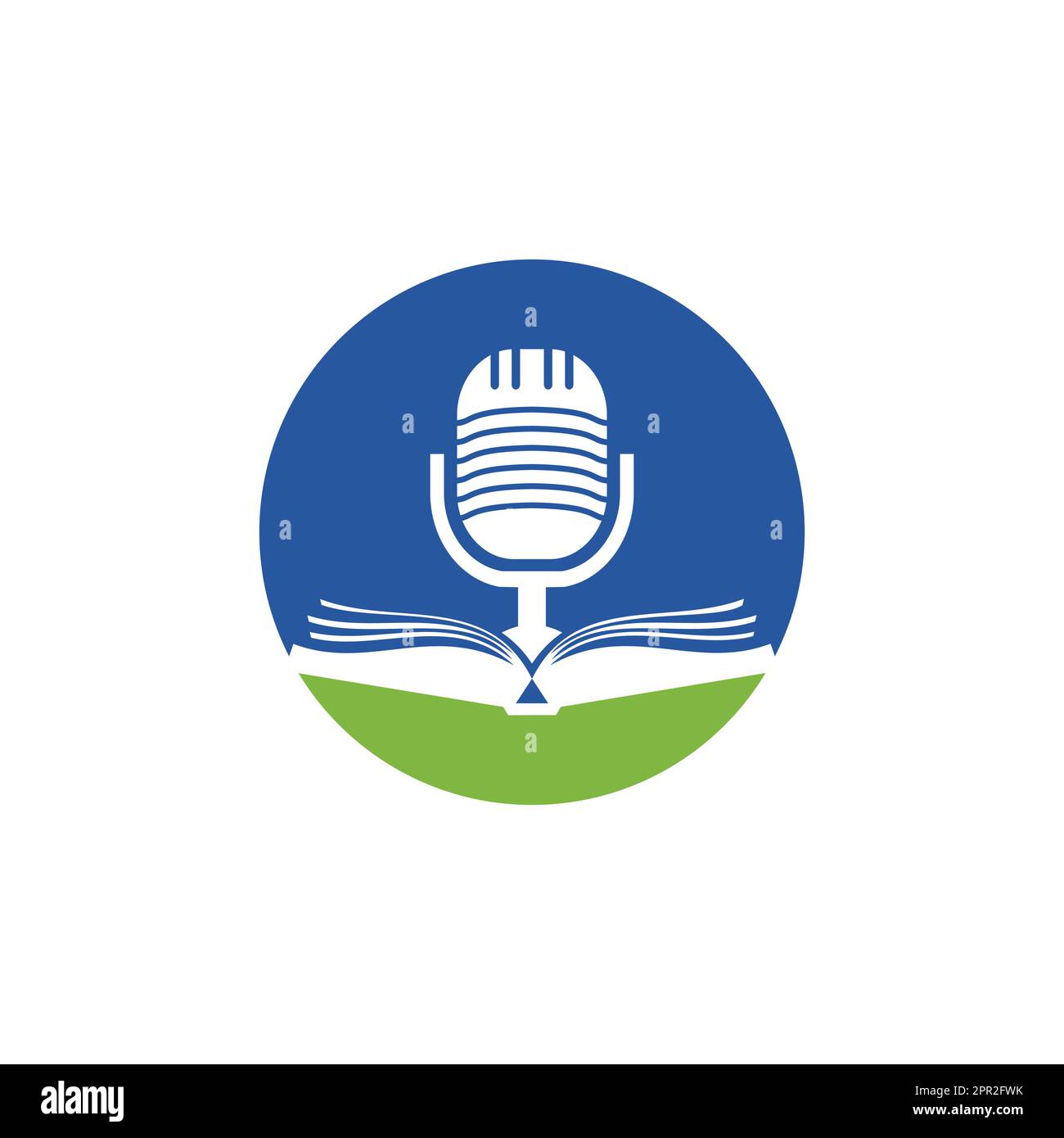 Podcast book vector logo design. Education podcast logo concept Stock ...