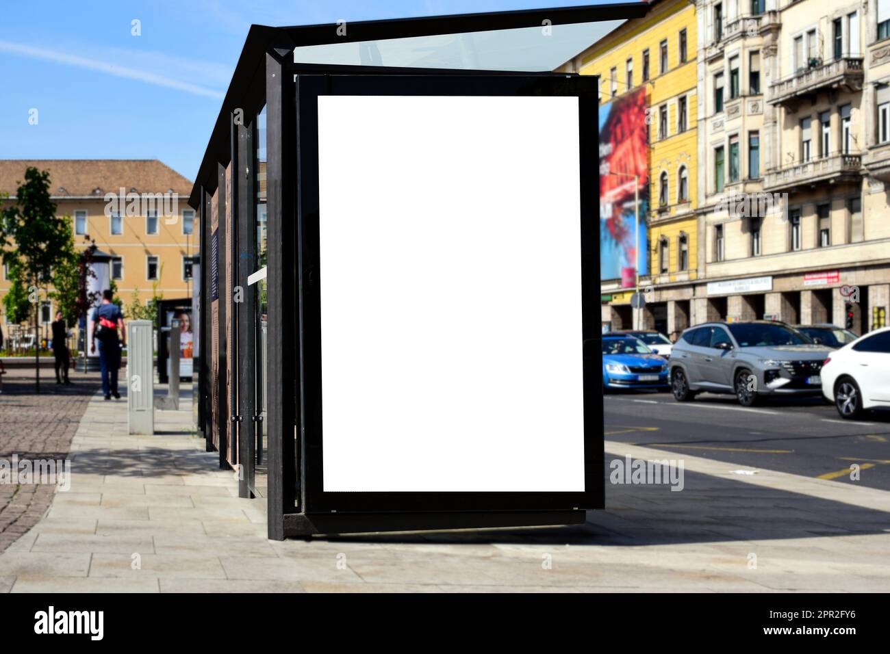 blank white ad and commercial billboard panel. mockup base. empty ...