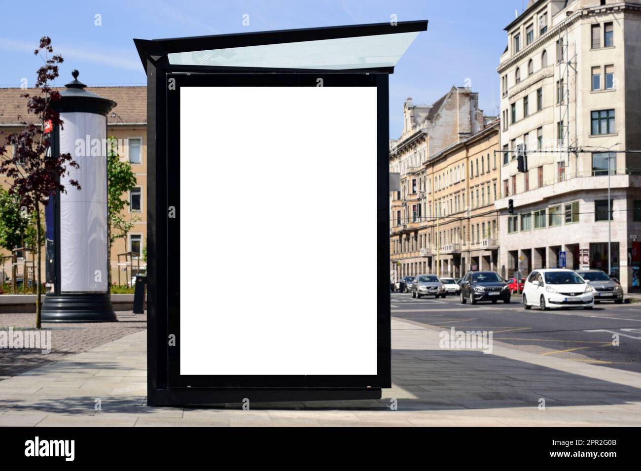 blank white ad and commercial billboard panel. mockup base. empty ...