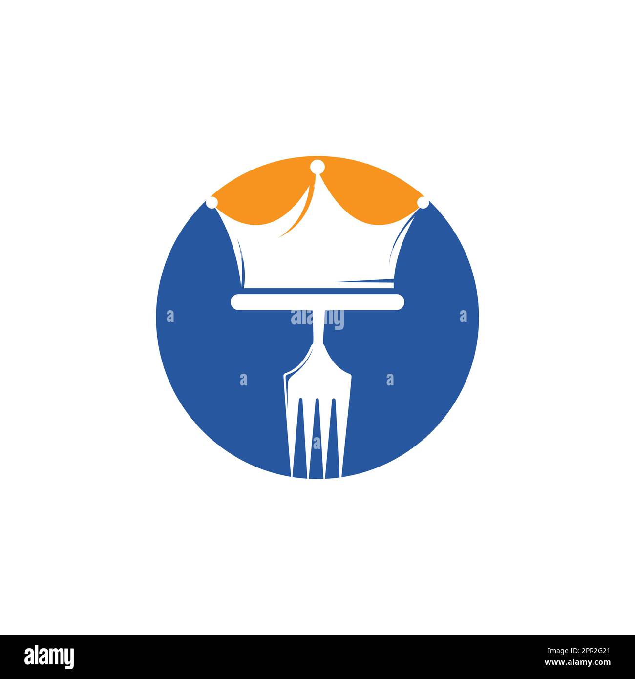 King Food vector logo design. Fork with crown for Restaurant logo ...