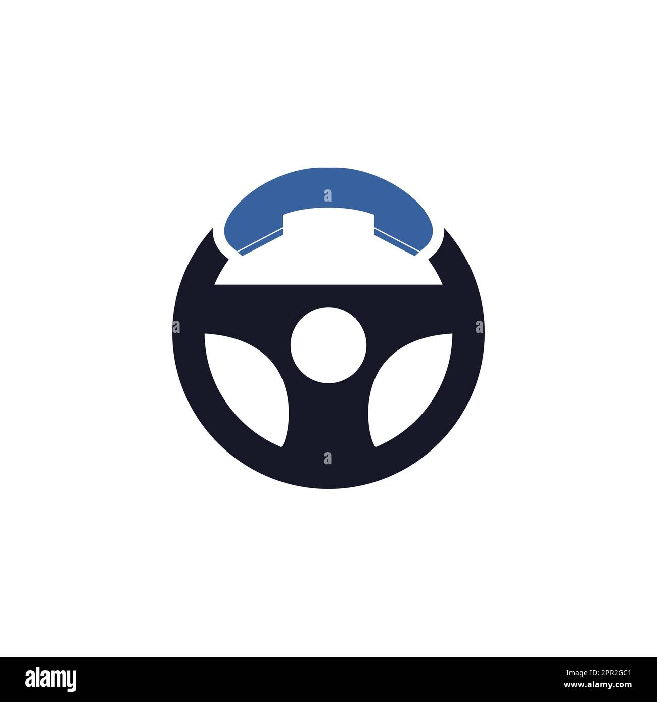 Drive call vector logo design. Steering wheel and phone symbol or icon ...