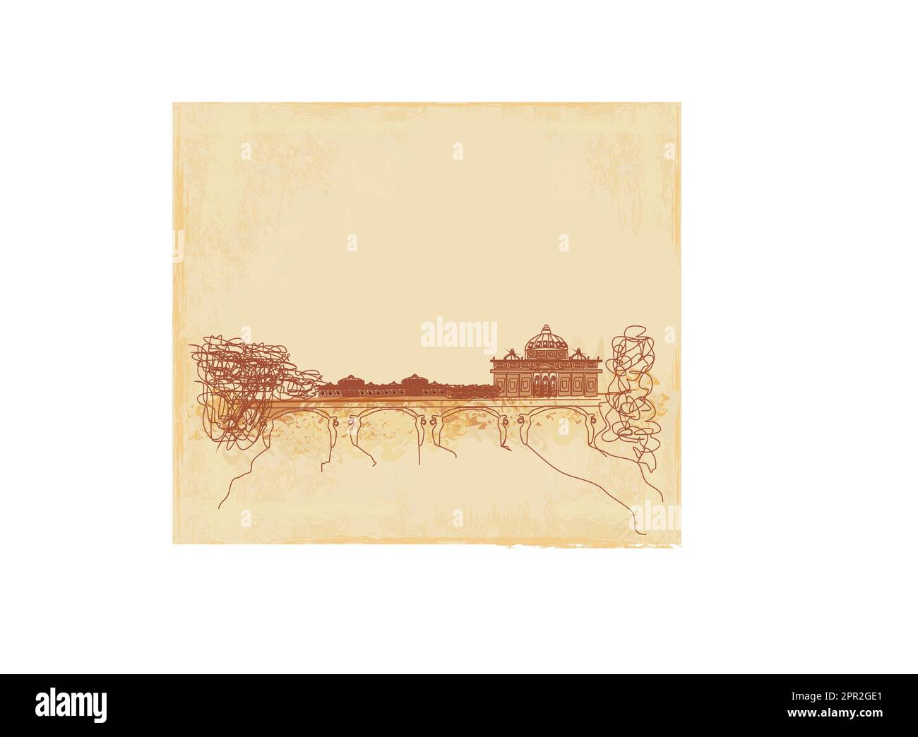 grunge background - hand draw Basilica di San Pietro, Vatican, Rome ...