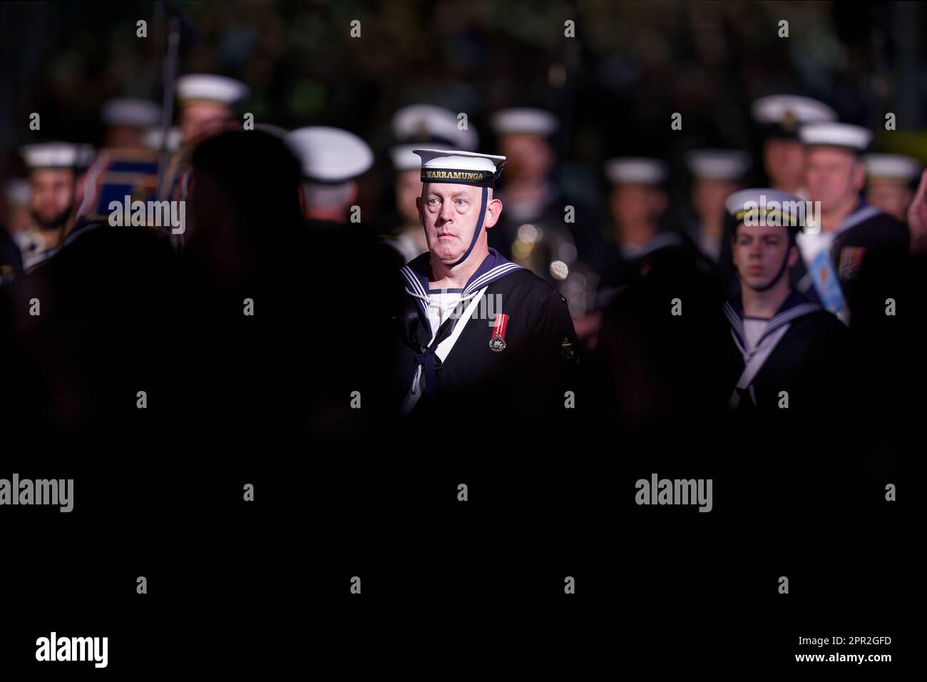 Sydney, Australia. 25th Apr, 2023. A member of the Catafalque Party ...