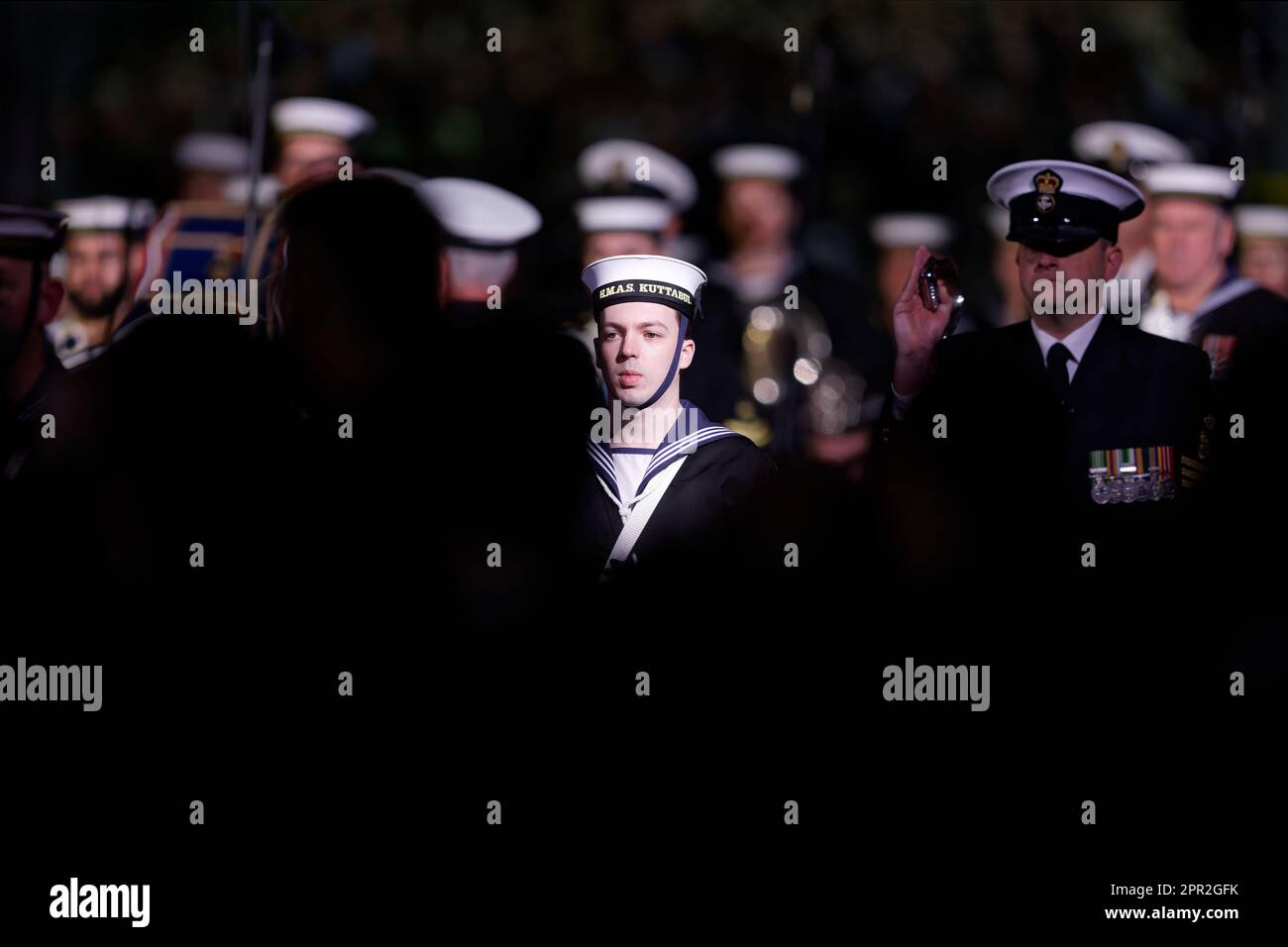 Sydney, Australia. 25th Apr, 2023. A member of the Catafalque Party ...