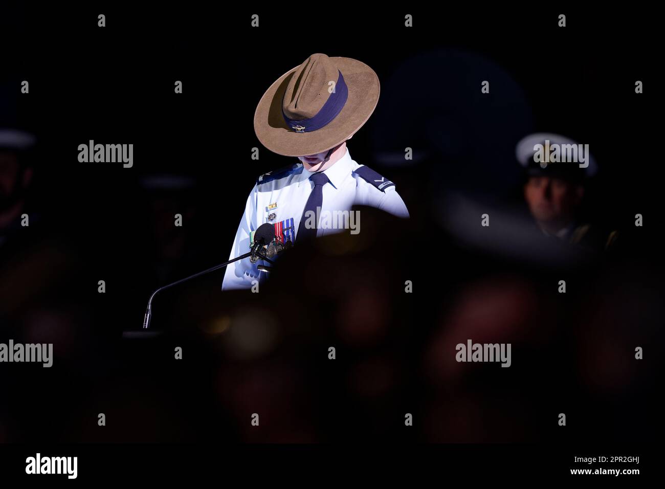 Sydney, Australia. 25th Apr, 2023. Junior Legatee Ziggy Till speaks ...