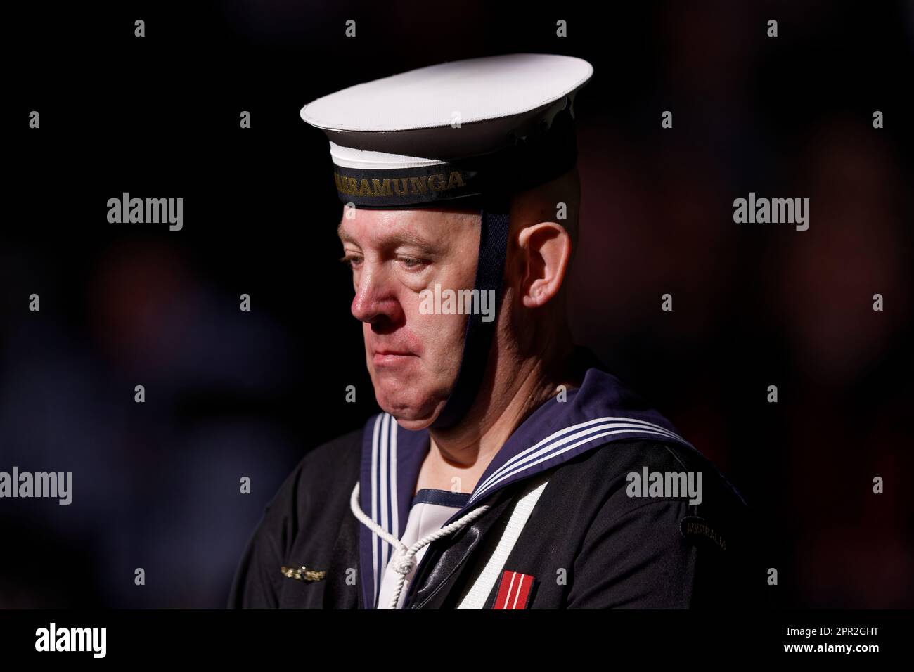 Sydney, Australia. 25th Apr, 2023. A member of the Catafalque Party ...