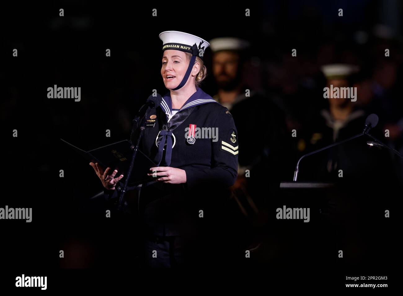 Sydney, Australia. 25th Apr, 2023. Leading Seaman Kirsten Robinson ...