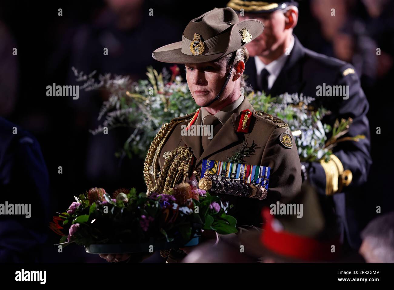 Sydney, Australia. 25th Apr, 2023. Major General Susan Coyle lays a ...
