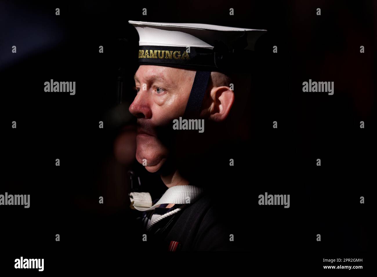 Sydney, Australia. 25th Apr, 2023. A member of the Catafalque Party ...