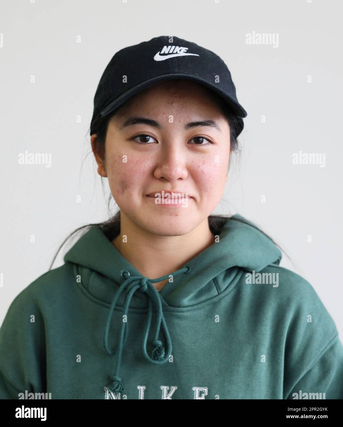 Funa Nakayama, a Japanese skateboarder, poses for a photo in Tokyo on ...