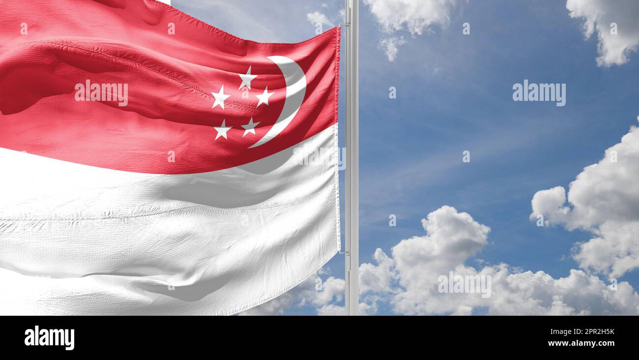Flag of Singapore Unitary dominant-party parliamentary republic Stock ...