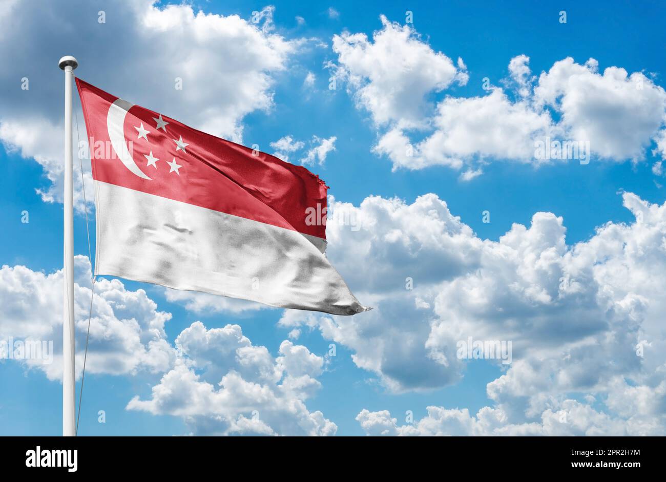 Singapore city state flag hi-res stock photography and images - Alamy