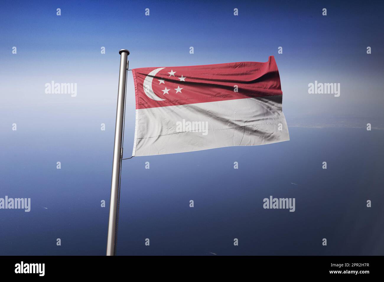 Flag of Singapore Unitary dominant-party parliamentary republic Stock ...